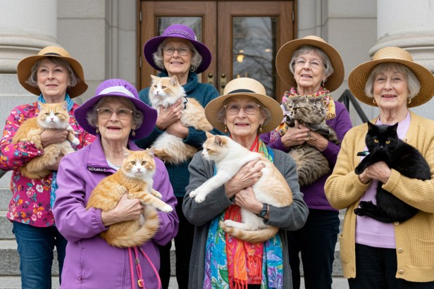 “Cat Ladies for Kamala” Protest Draws Record Crowd of Seven Outside ...